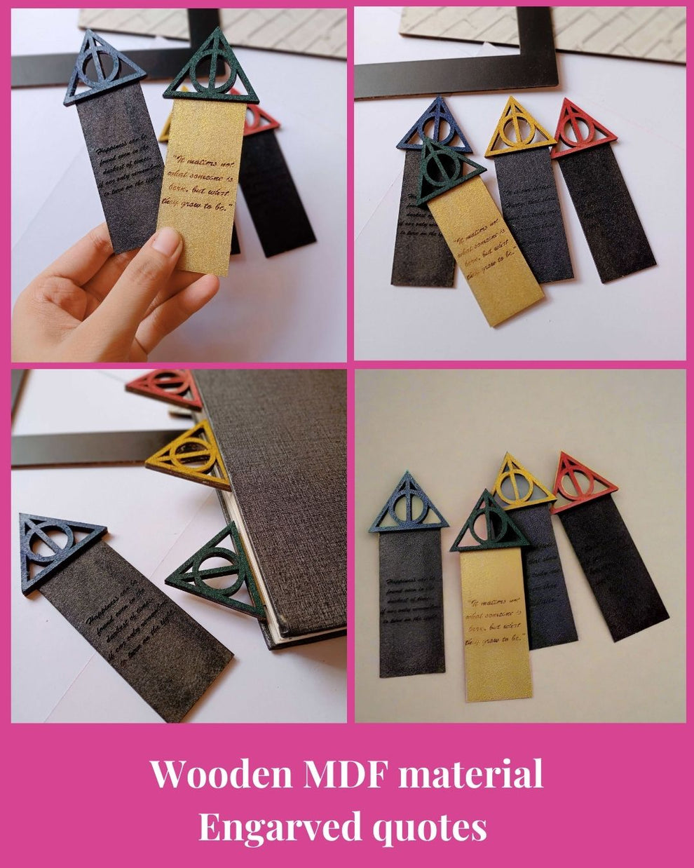 Harry Potter Deathly Hallows Bookmarks for Kids and Fans – Rainvas
